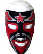 Black red star wrestling mask - elucha.com