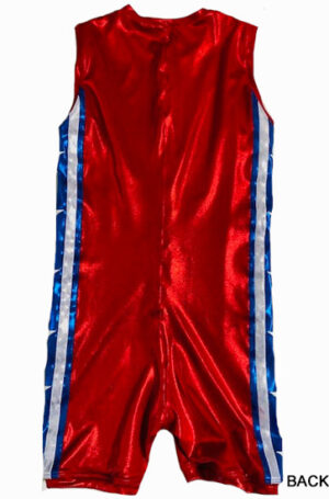 Red/stars Patriotic wrestling body suit - elucha.com